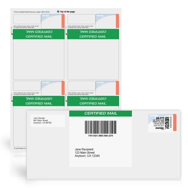 Certified Mail Labels (SDC-3610) – Endicia Supplies Store