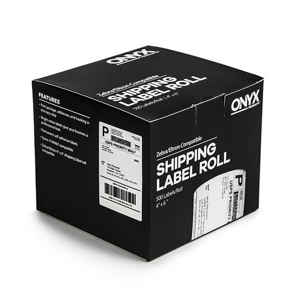 ONYX Products® 4" x 6" Zebra/Eltron Compatible Shipping Label Rolls, 5 ...