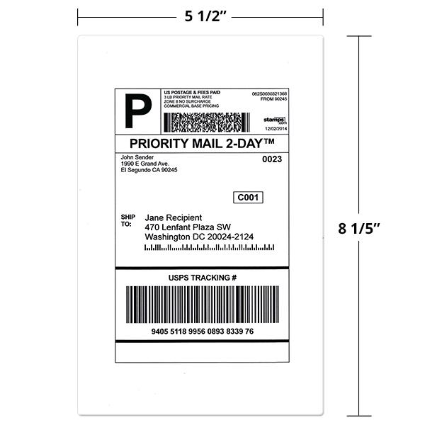 5 1/2" x 8 1/2" Shipping Labels – Endicia Supplies Store